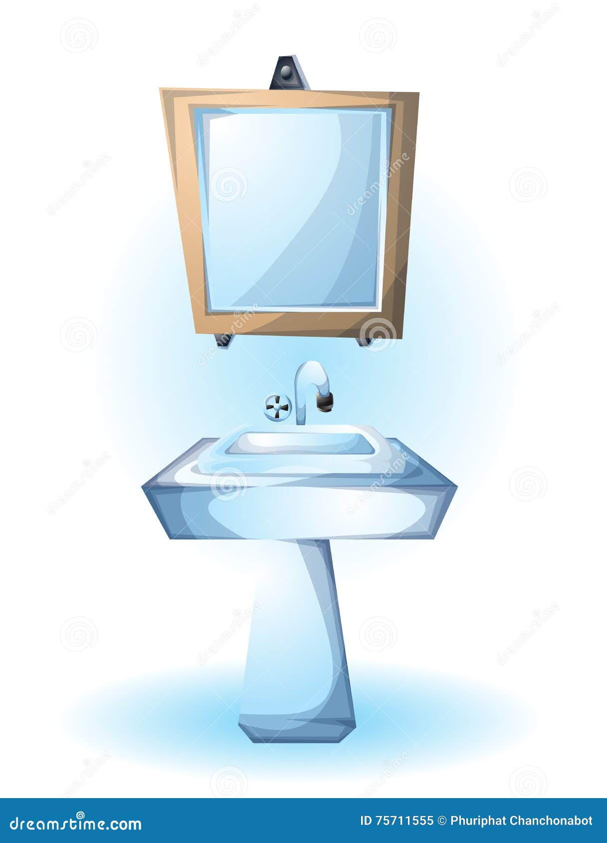 Cartoon Vector Illustration Interior Sink Object Stock Vector ...