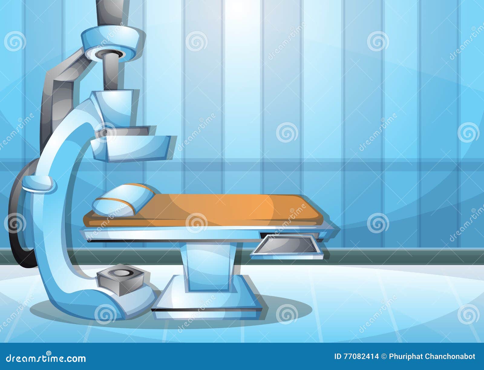 Cartoon Vector Illustration Interior Surgery Operation Room with ...