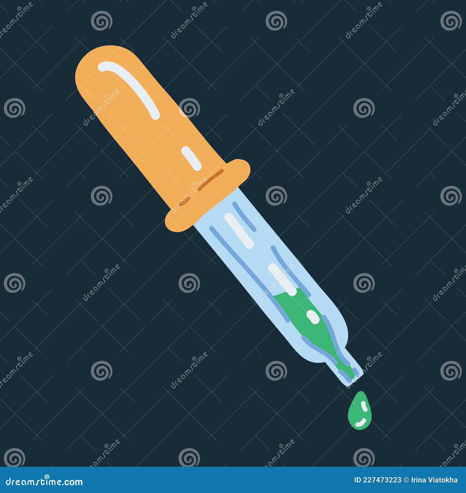 Illustration Of A Pipette And A Petri Dish Stock Photo | CartoonDealer ...