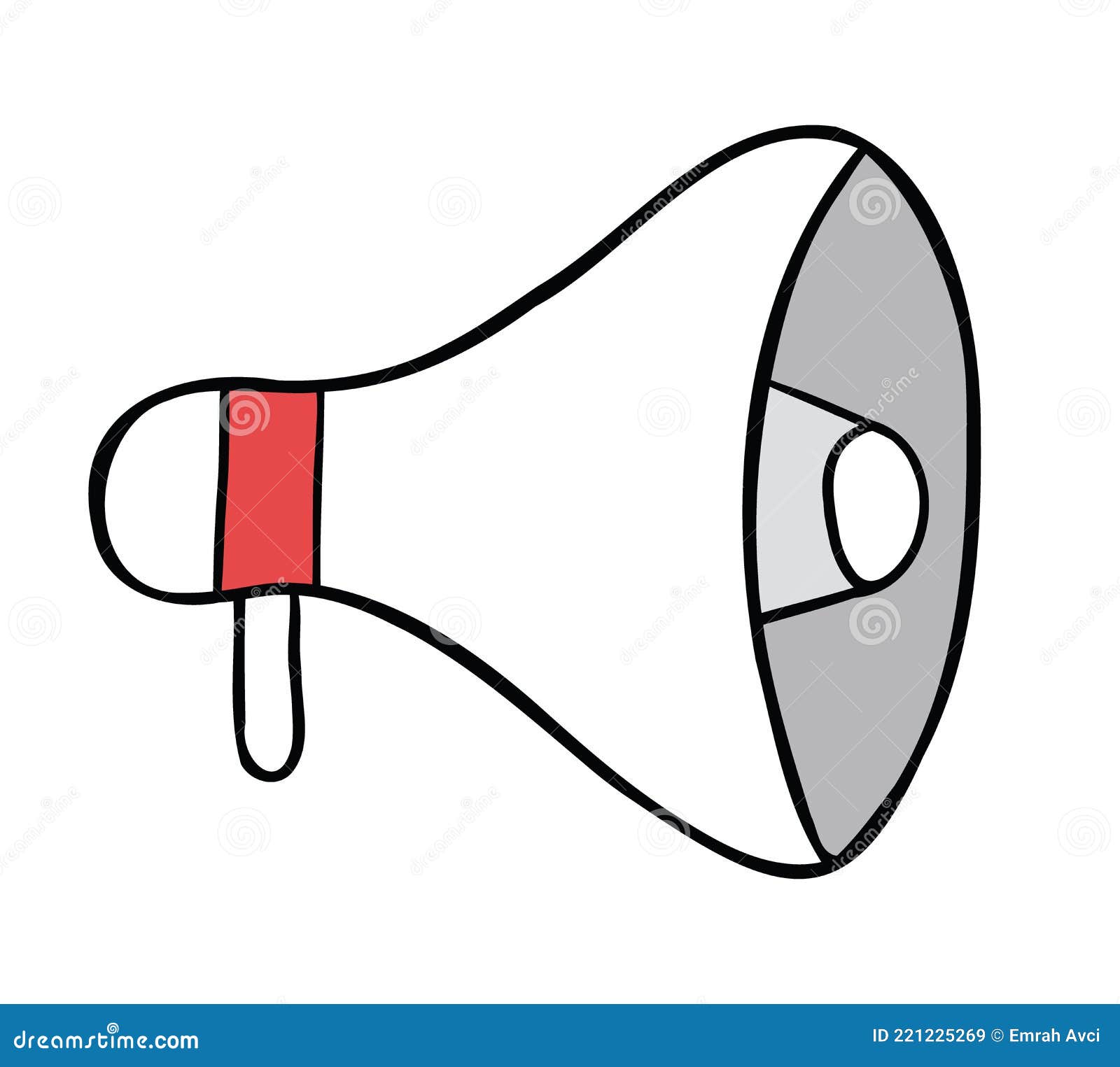 Cartoon Vector Illustration of Megaphone Stock Vector - Illustration of ...