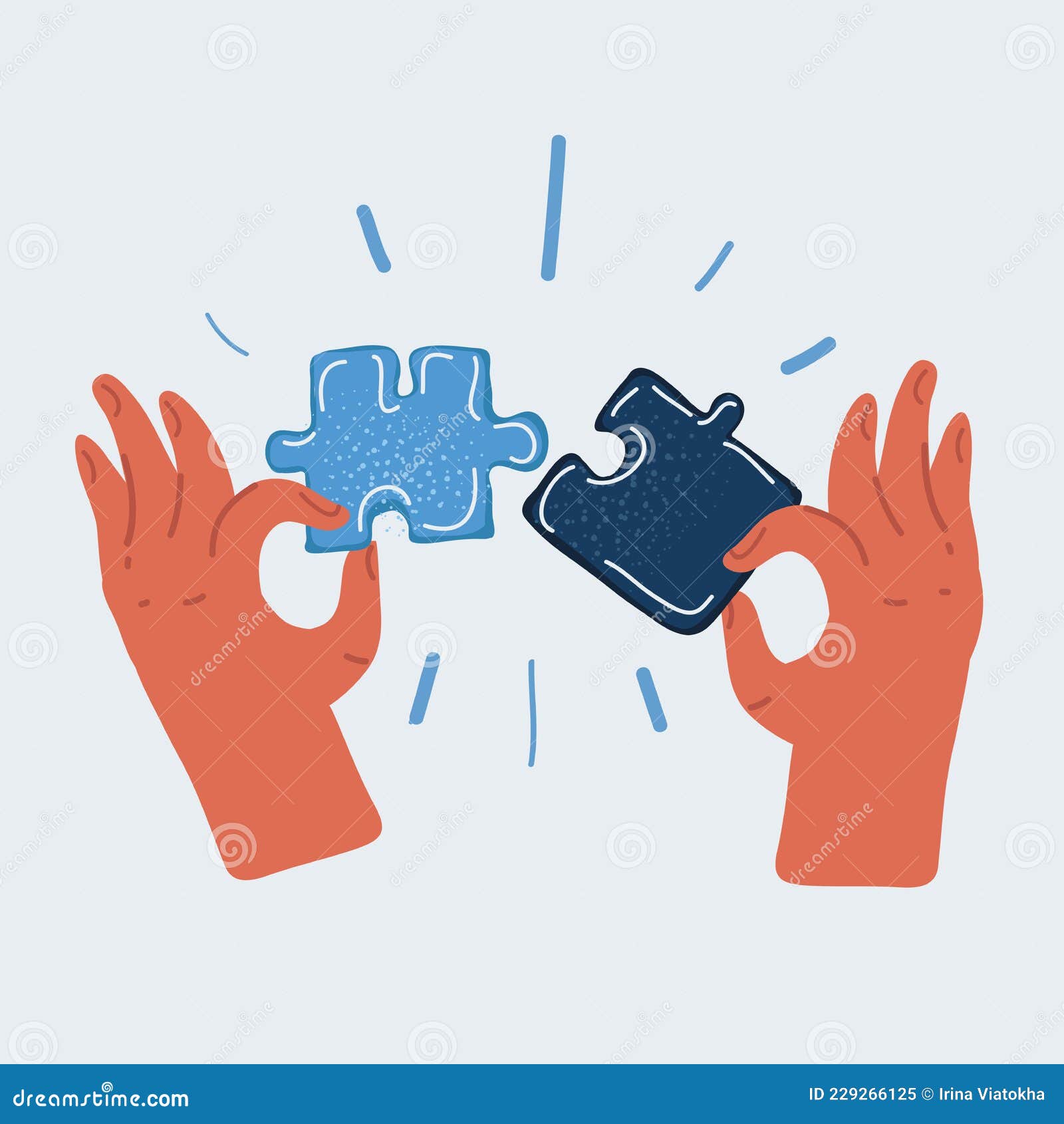 Vector Illustration of Missing Piece of Jigsaw and Puzzle in Human ...