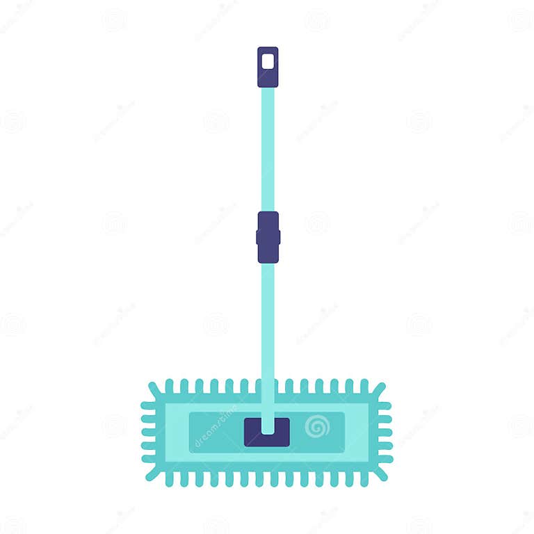 Cartoon Vector Illustration of Mop Isolated on White Stock Vector ...