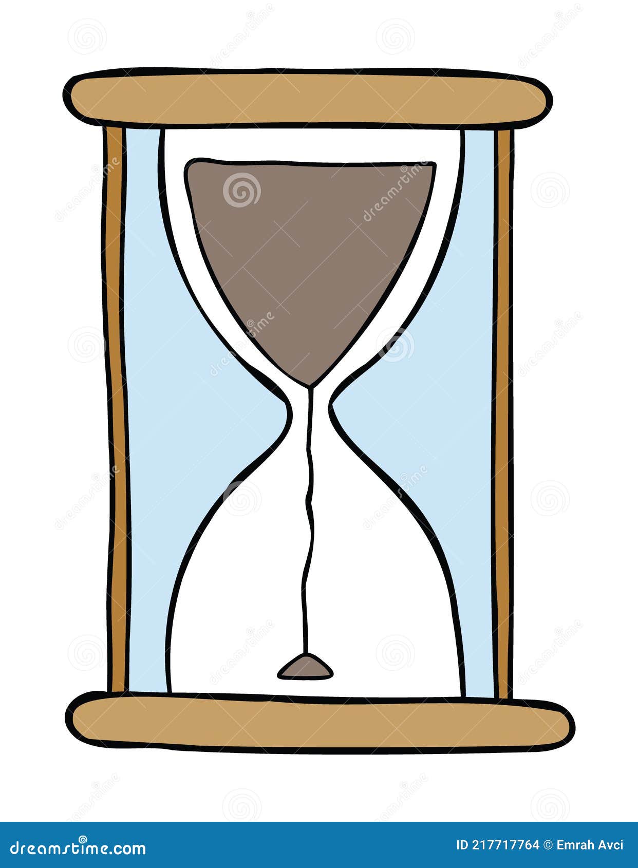 Cartoon Vector Illustration of Newly Started Sand Watch Stock Vector ...