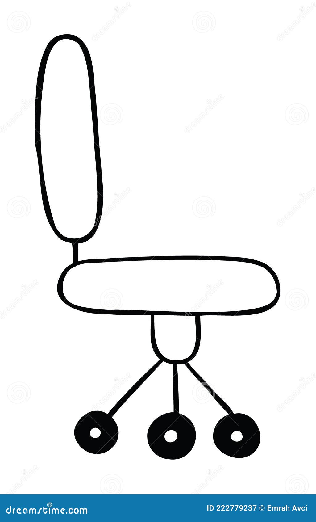 Cartoon Vector Illustration of Office Chair Stock Vector - Illustration ...