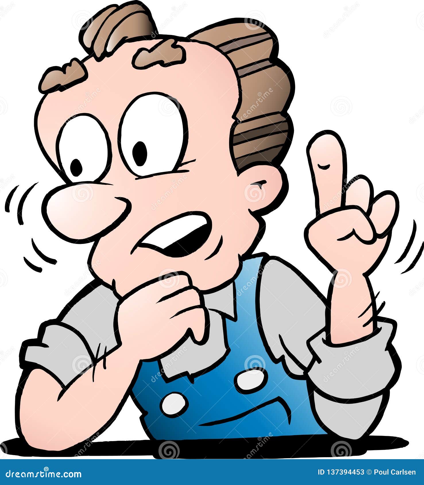 Cartoon Vector Illustration of a Older Senior Worker Stock Vector ...