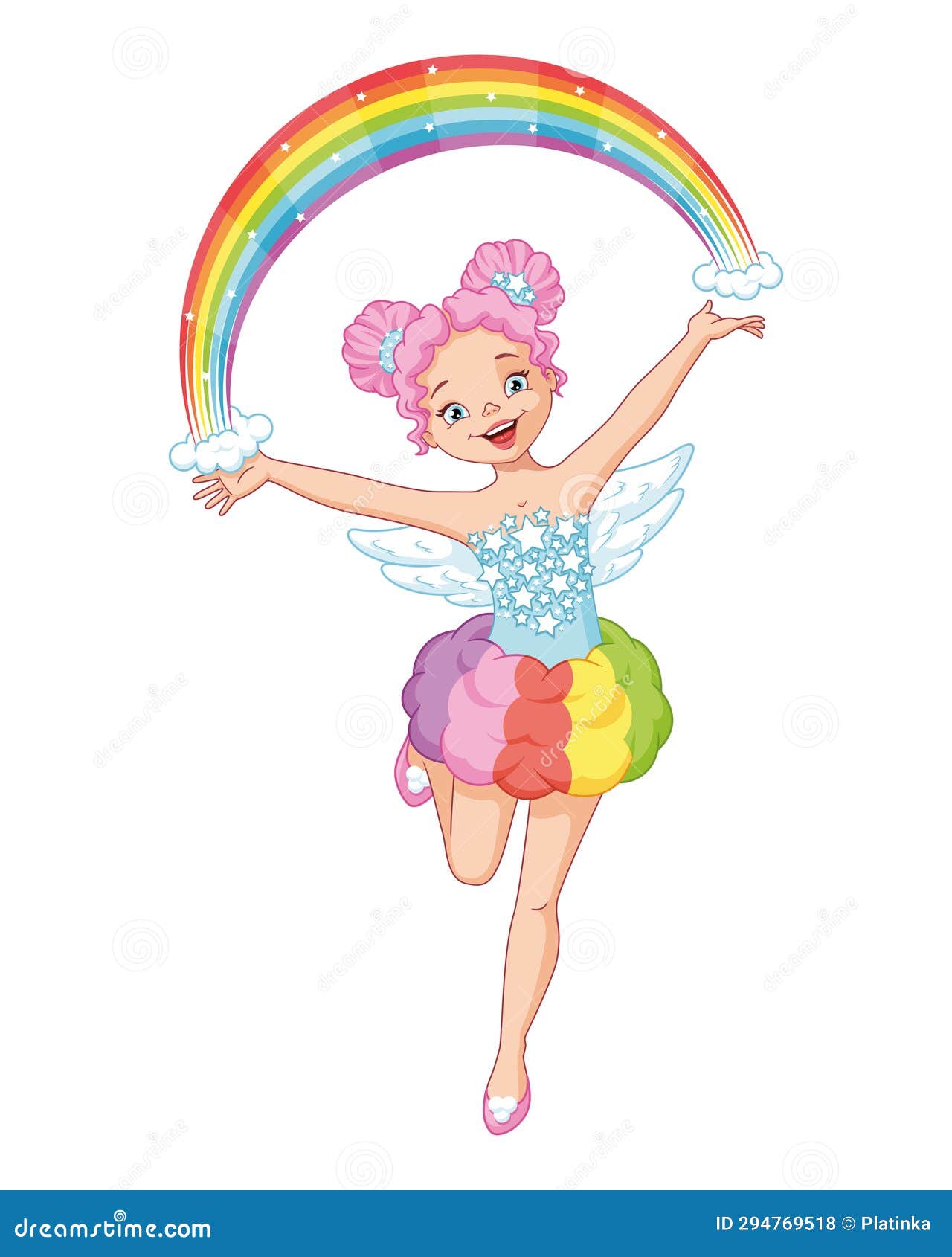 Rainbow Angel's Wings Pastelcolor Clipart Set. Ultra High Realistic ...