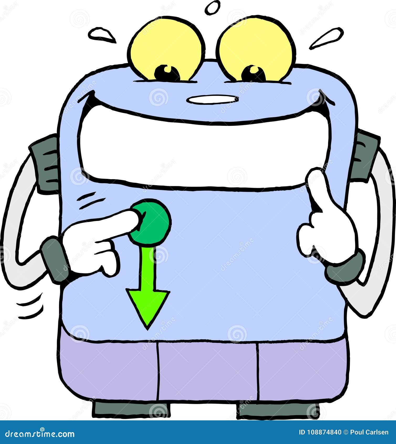 Cartoon Vector Illustration of a Robot Machine Stock Vector ...