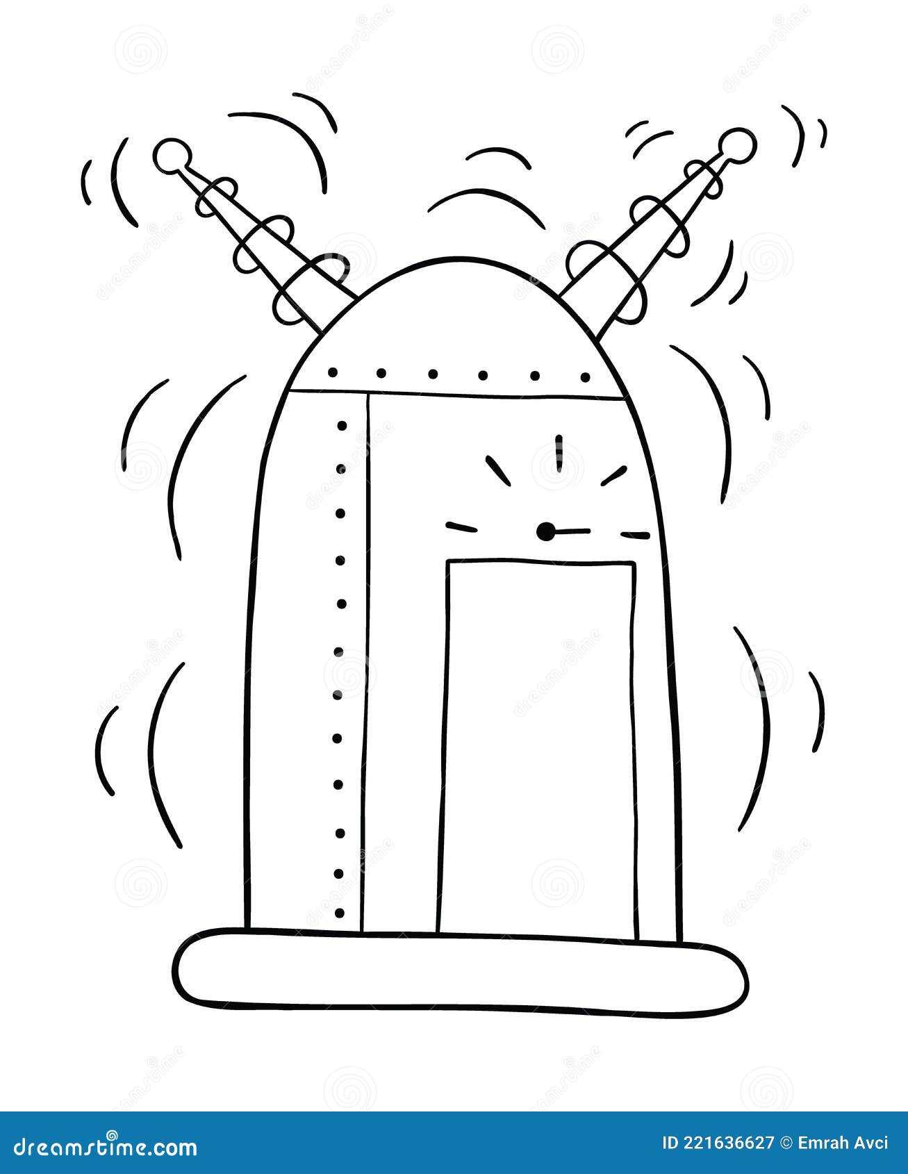 Cartoon Vector Illustration of Running Time Machine Stock Vector ...