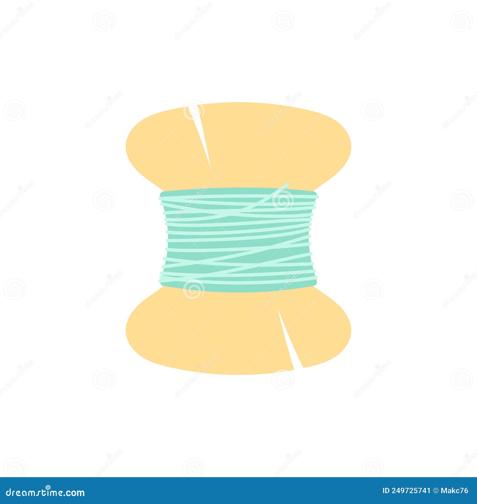 Cartoon Vector Illustration with Sewing Threads on Spool Stock Vector ...