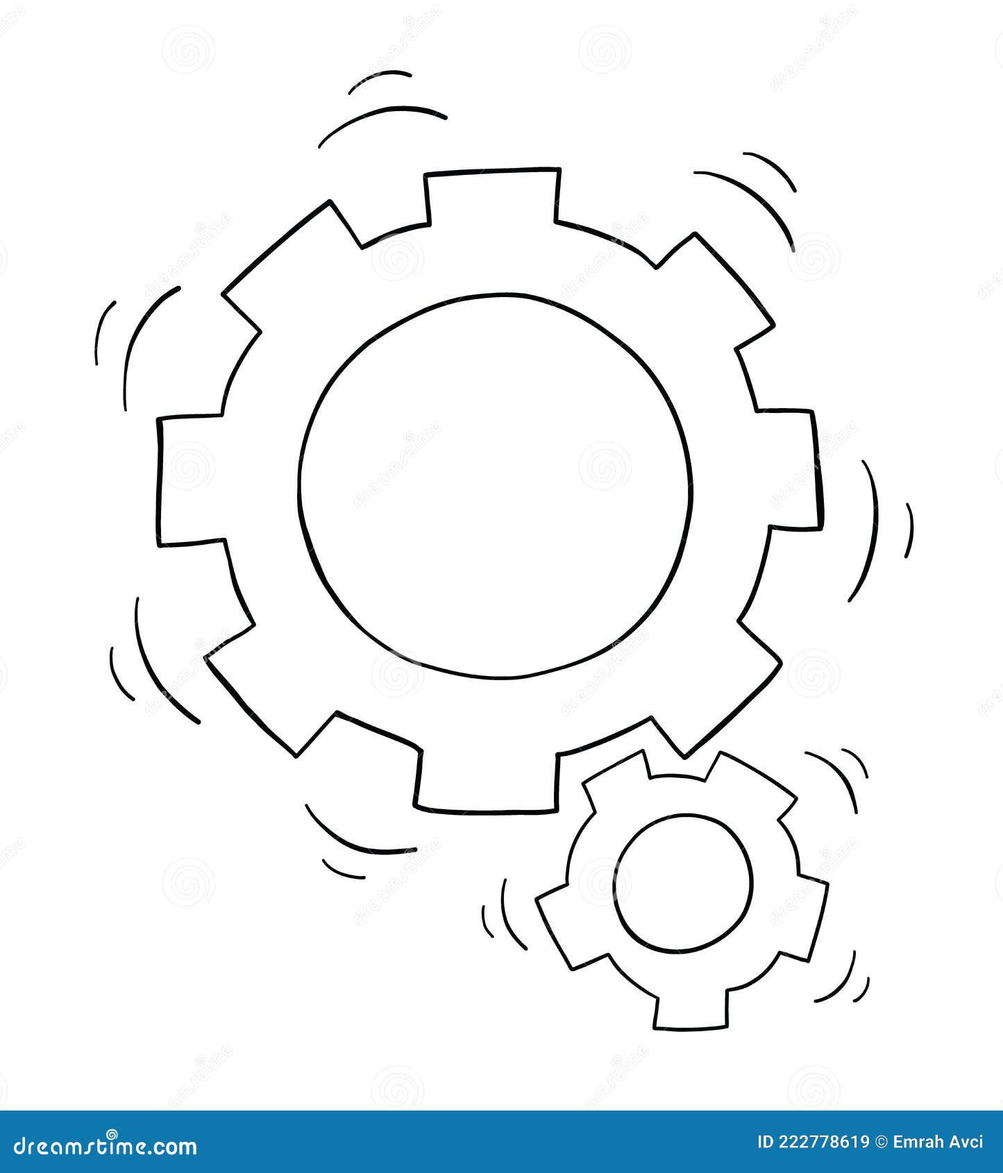 Cartoon Vector Illustration of Spinning Gears Stock Vector ...