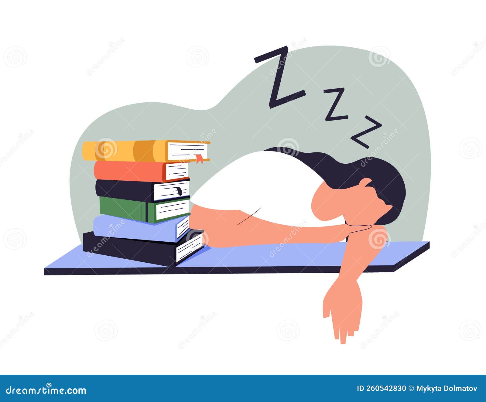 Cartoon Vector Illustration of Studying and Education. Students ...