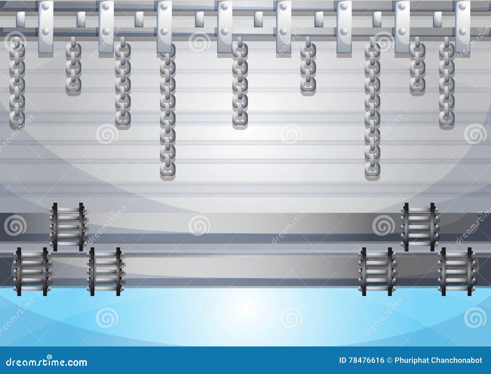 Cartoon Vector Illustration Water Pipe Wall with Separated Layers Stock ...