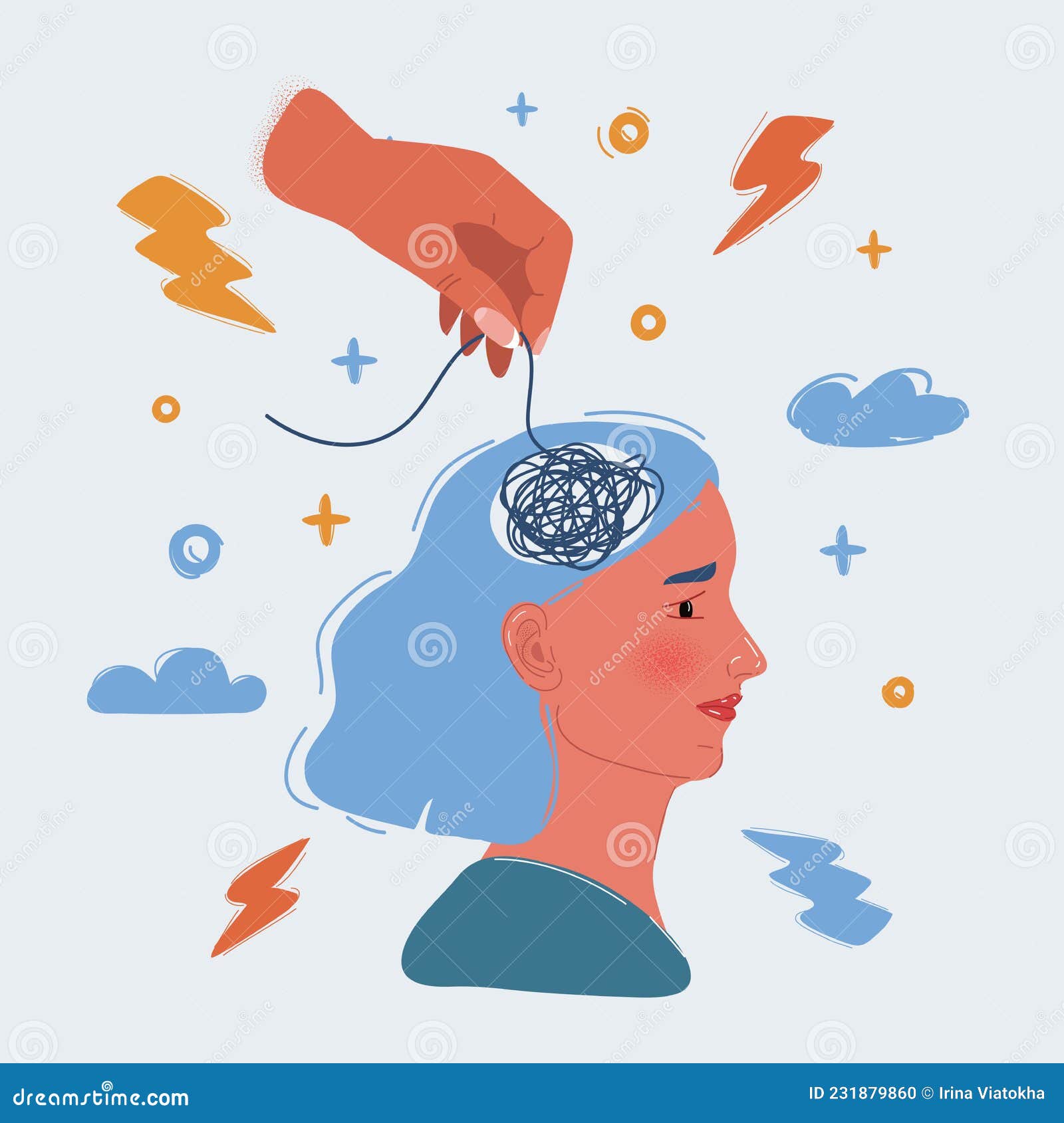 Confusion Inside Human Mind - Pictured As Word Confusion Inside A Head ...