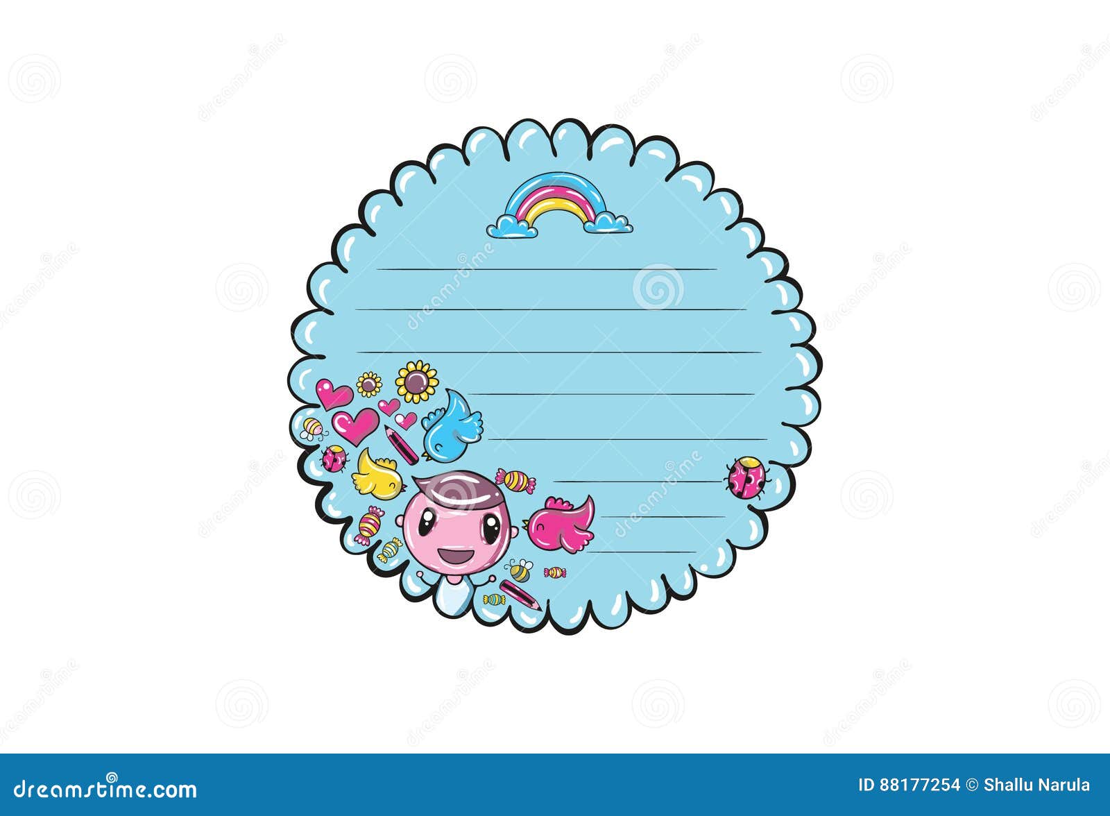 Cartoon Vector Memo, Cards, Notes, Stickers, Labels, Tags. Stock ...