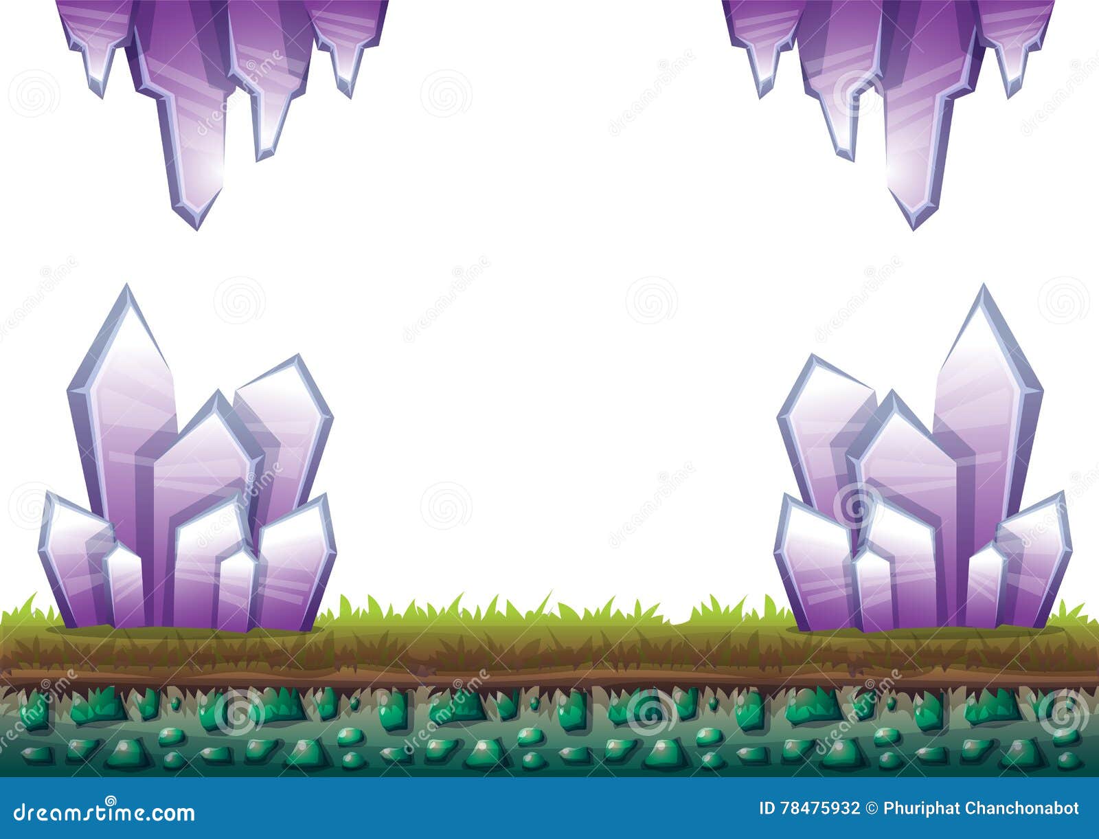 Cartoon Vector Mine Game Object with Separated Layers for Game and ...