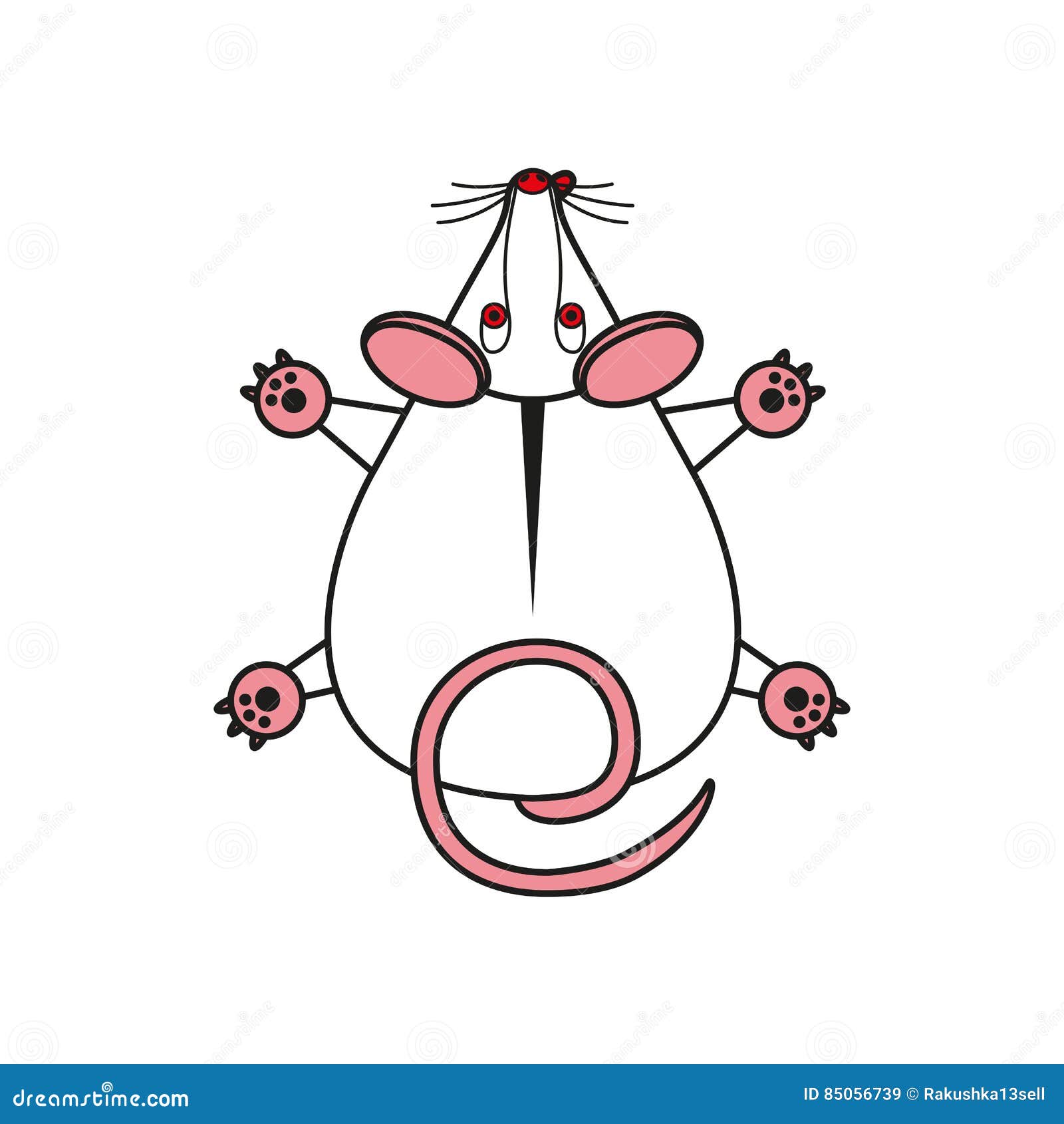 Cartoon Vector Mouse. Mousy Top View. Stock Vector - Illustration of ...