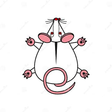 Cartoon Vector Mouse. Mousy Top View. Stock Vector - Illustration of ...