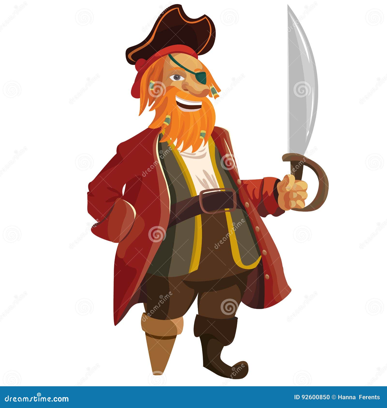 Cartoon Vector Pirate Isolated on Stock Vector - Illustration of cute ...