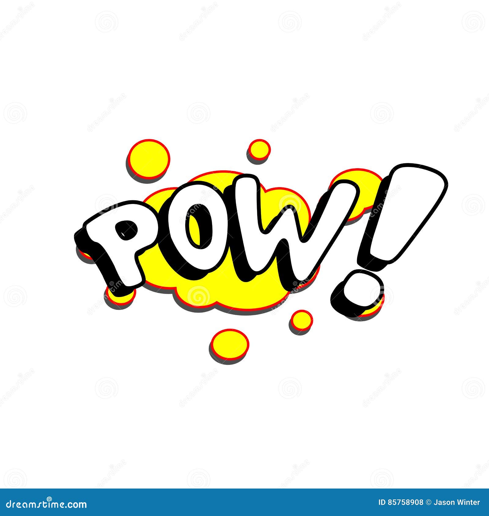 Cartoon Vector Pow stock vector. Illustration of comedy - 85758908