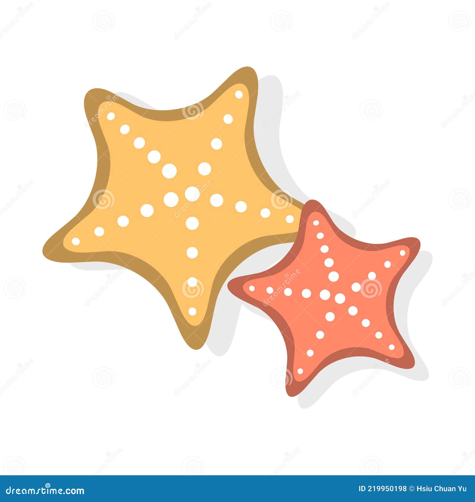 Cartoon Vektor Illustration Isoliert Objekt Seestern Vektor Abbildung ...