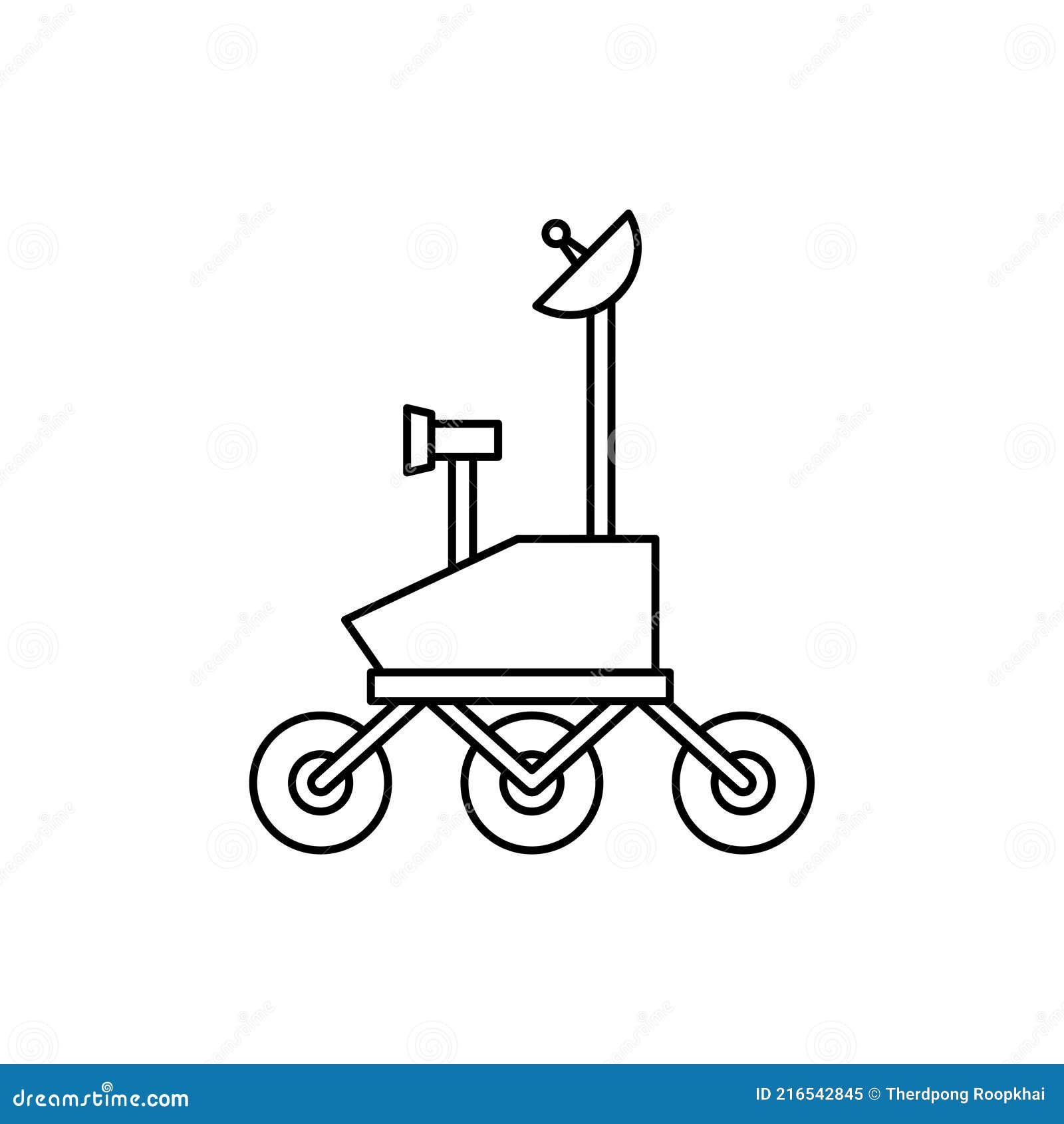 Cartoon Version Design of Space Survey Engine Stock Vector ...