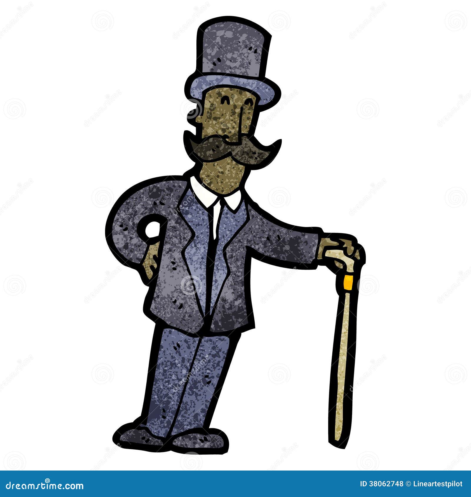 Cartoon victorian man stock vector. Illustration of retro - 38062748