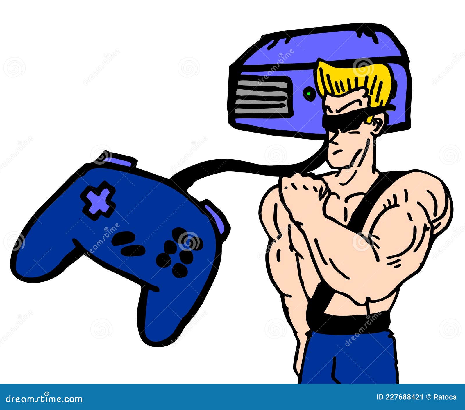 Cartoon video game stock vector. Illustration of playing - 227688421