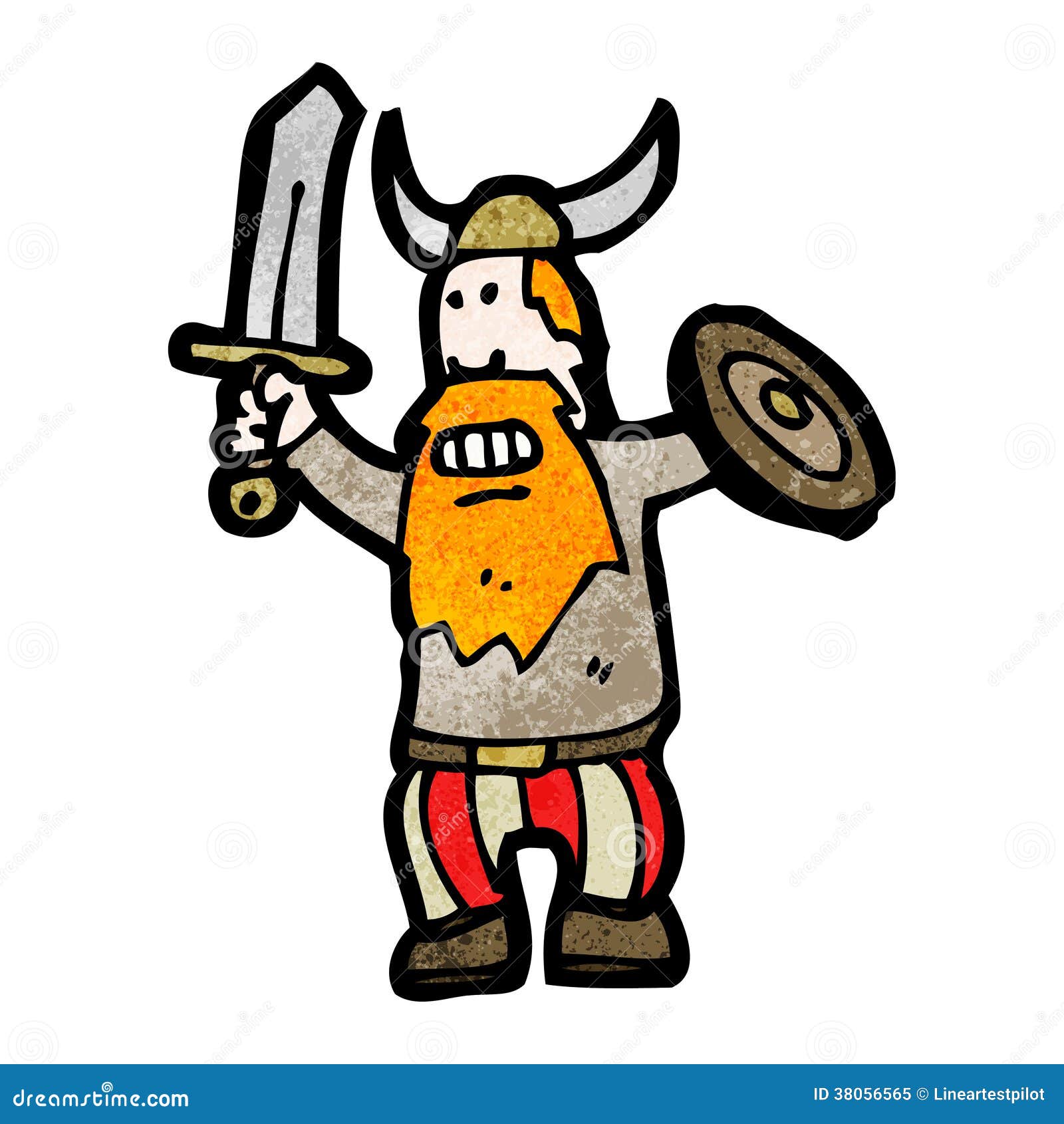 Cartoon viking stock vector. Illustration of quirky, drawn - 38056565