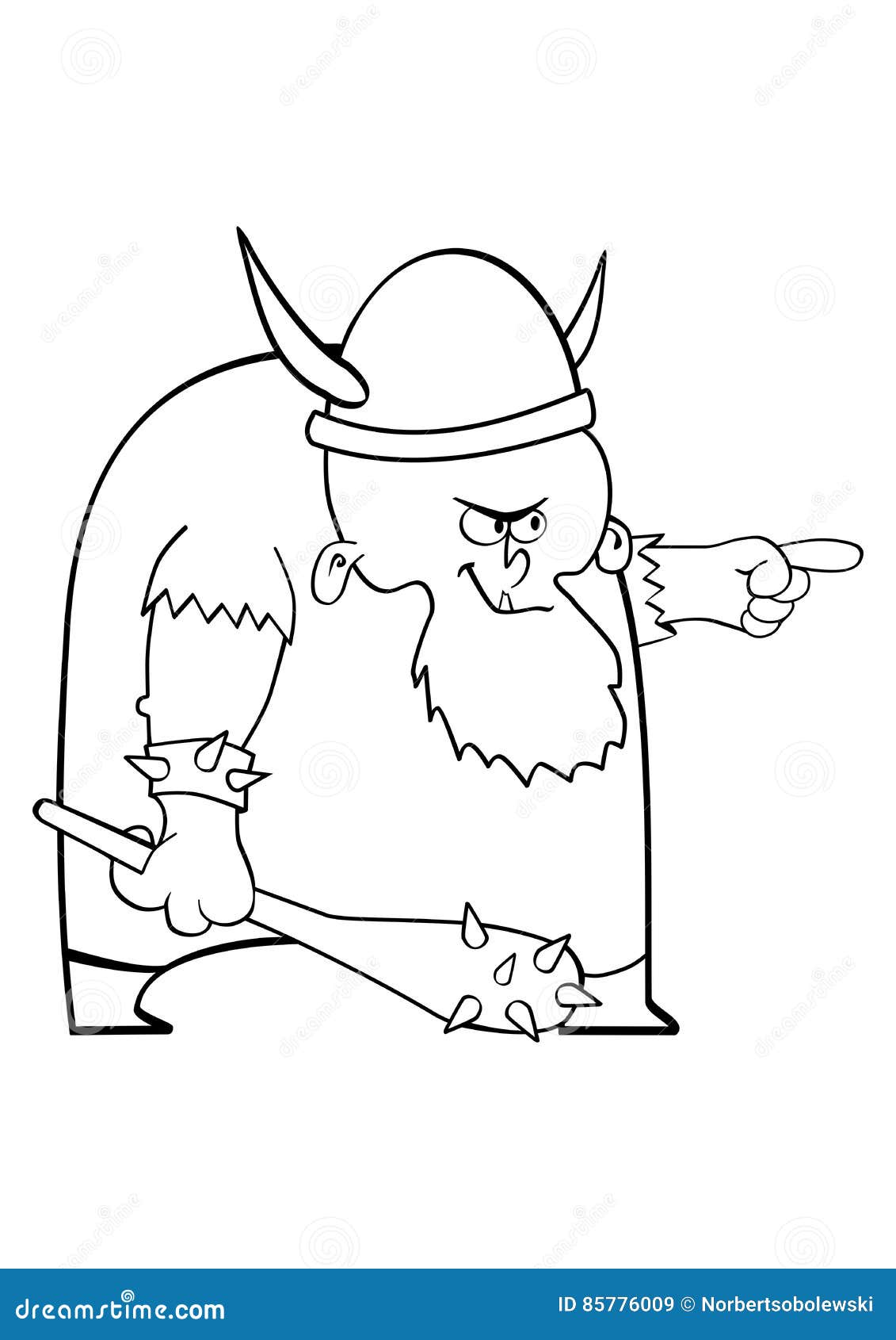 Viking Pointing Finger At You Mascot Cartoon | CartoonDealer.com #219526461