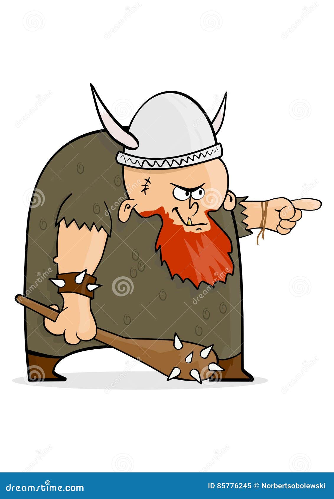 Viking Pointing Finger At You Mascot Cartoon | CartoonDealer.com #219526461