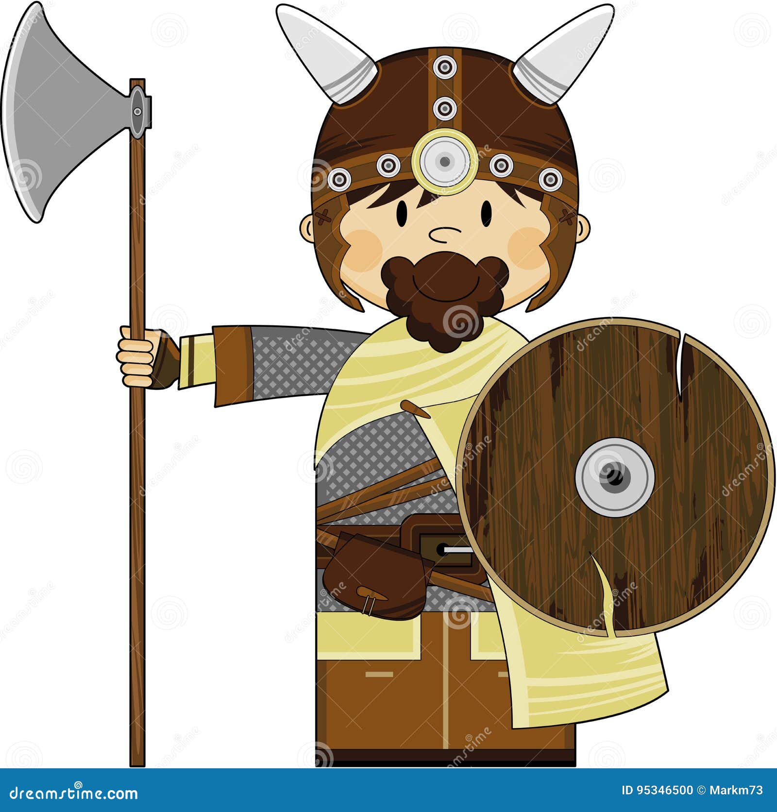 Cartoon Viking Warrior stock vector. Illustration of vikings - 95346500