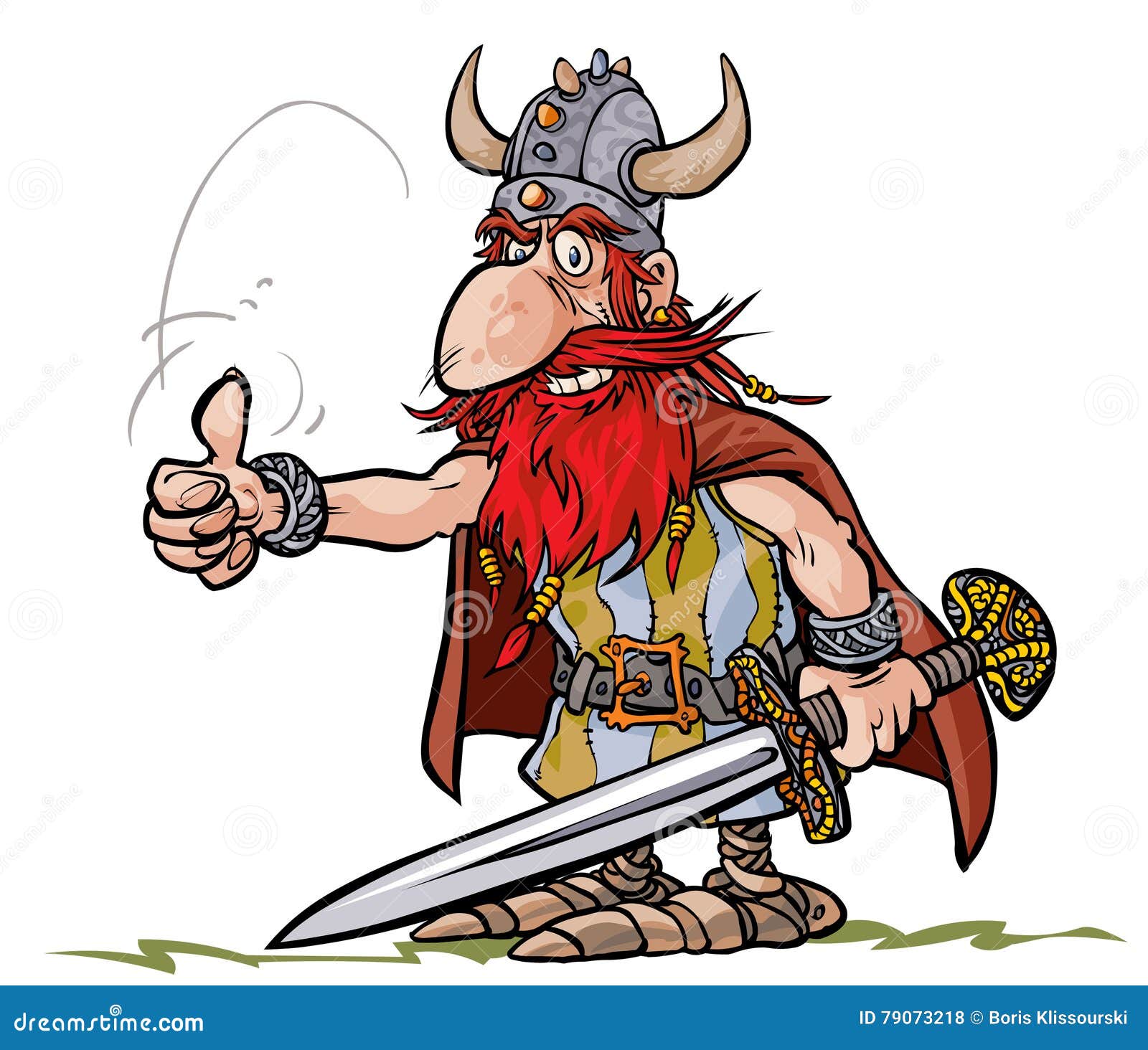 Cartoon Viking warrior. stock vector. Illustration of fairytale - 79073218
