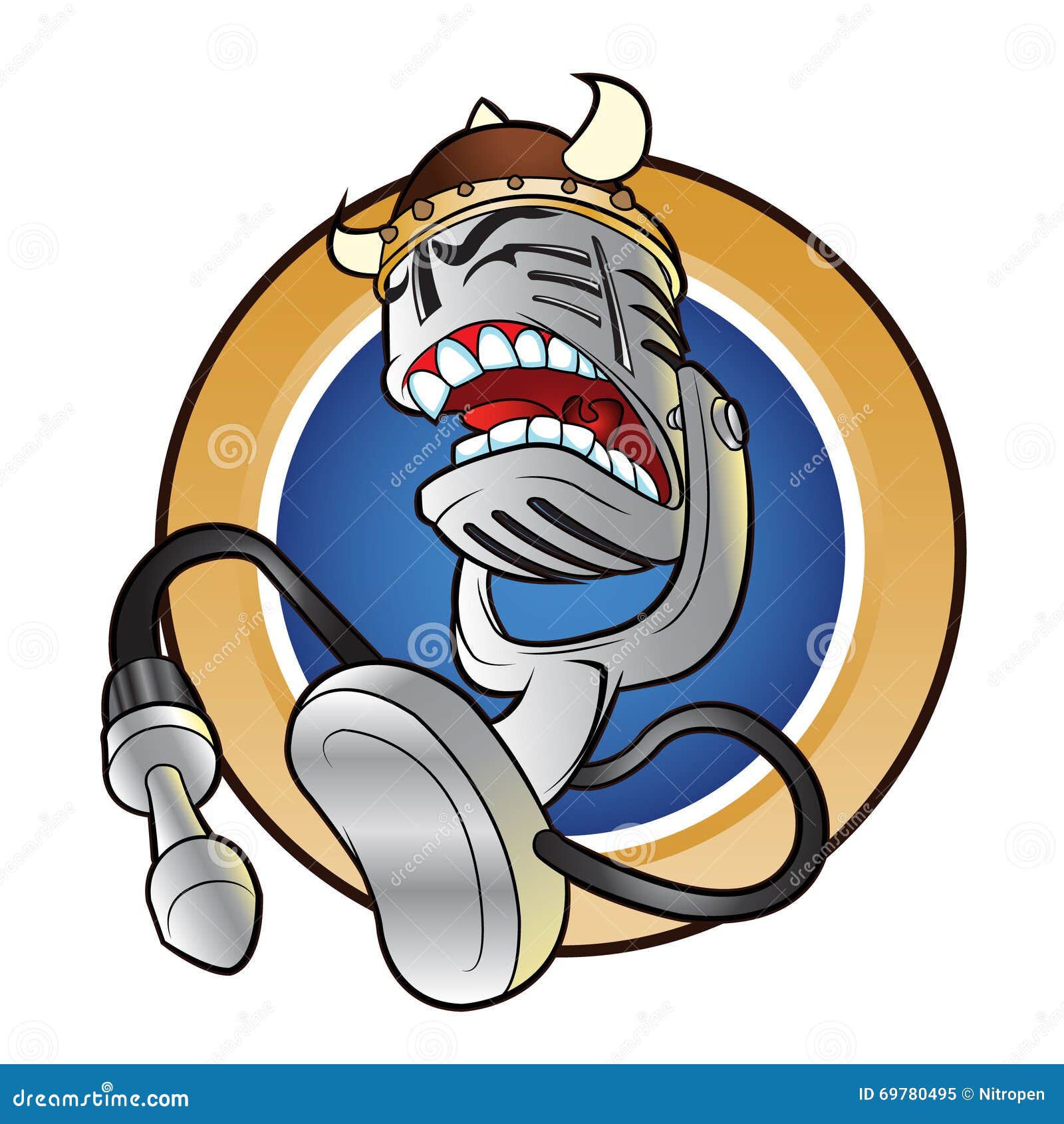 Vintage Microphone Cartoon