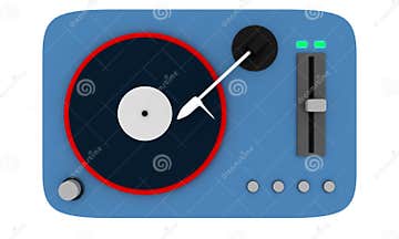 Cartoon vinyl turntable stock illustration. Illustration of party - 3983233