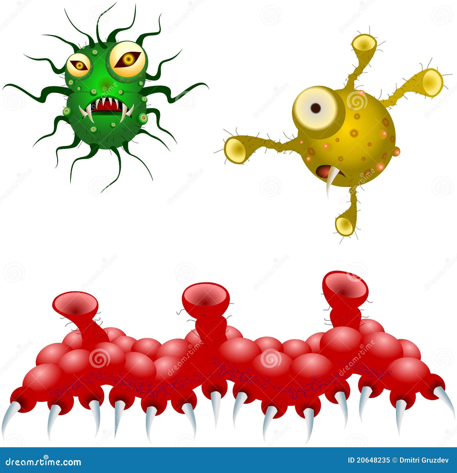 Cartoon virus stock vector. Illustration of antibiotic - 20648235