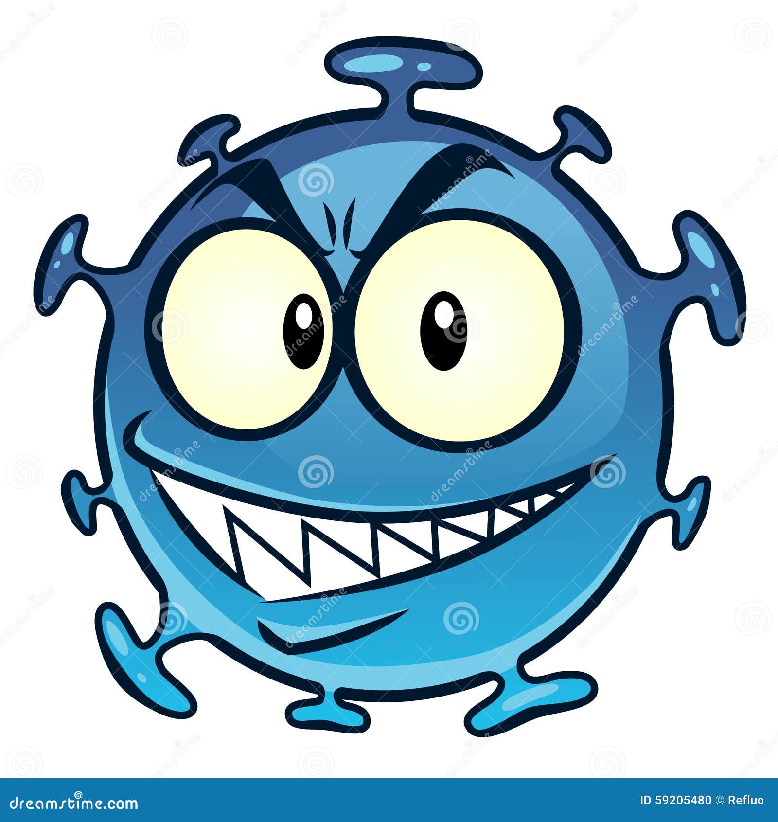 Cartoon Virus Stock Vector - Image: 59205480