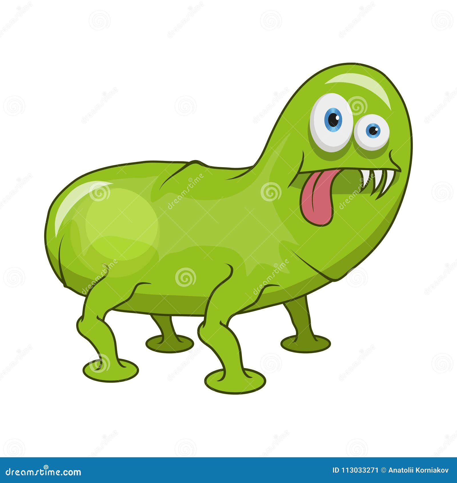 Cartoon Virus. Funny Micro Virus Stock Vector - Illustration of ...