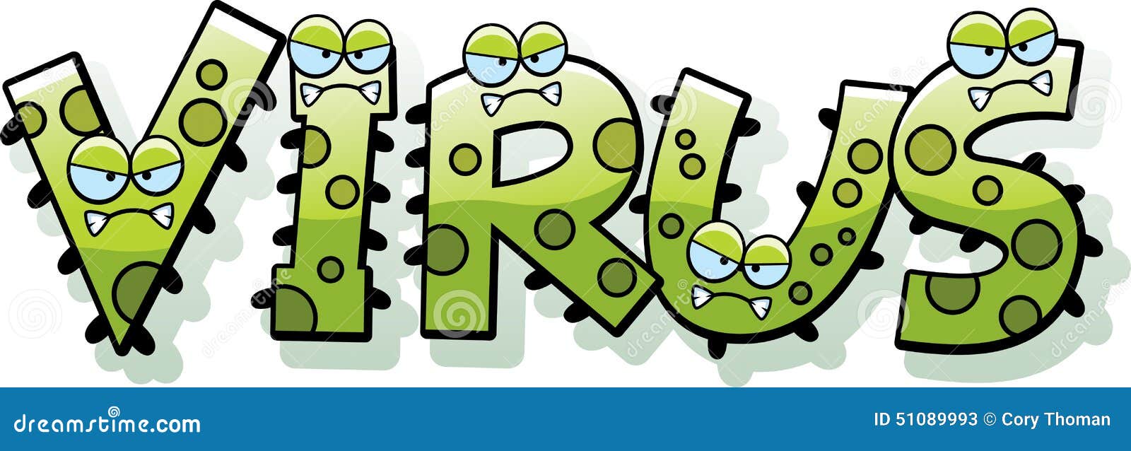 Cartoon Virus Text stock vector. Illustration of text - 51089993
