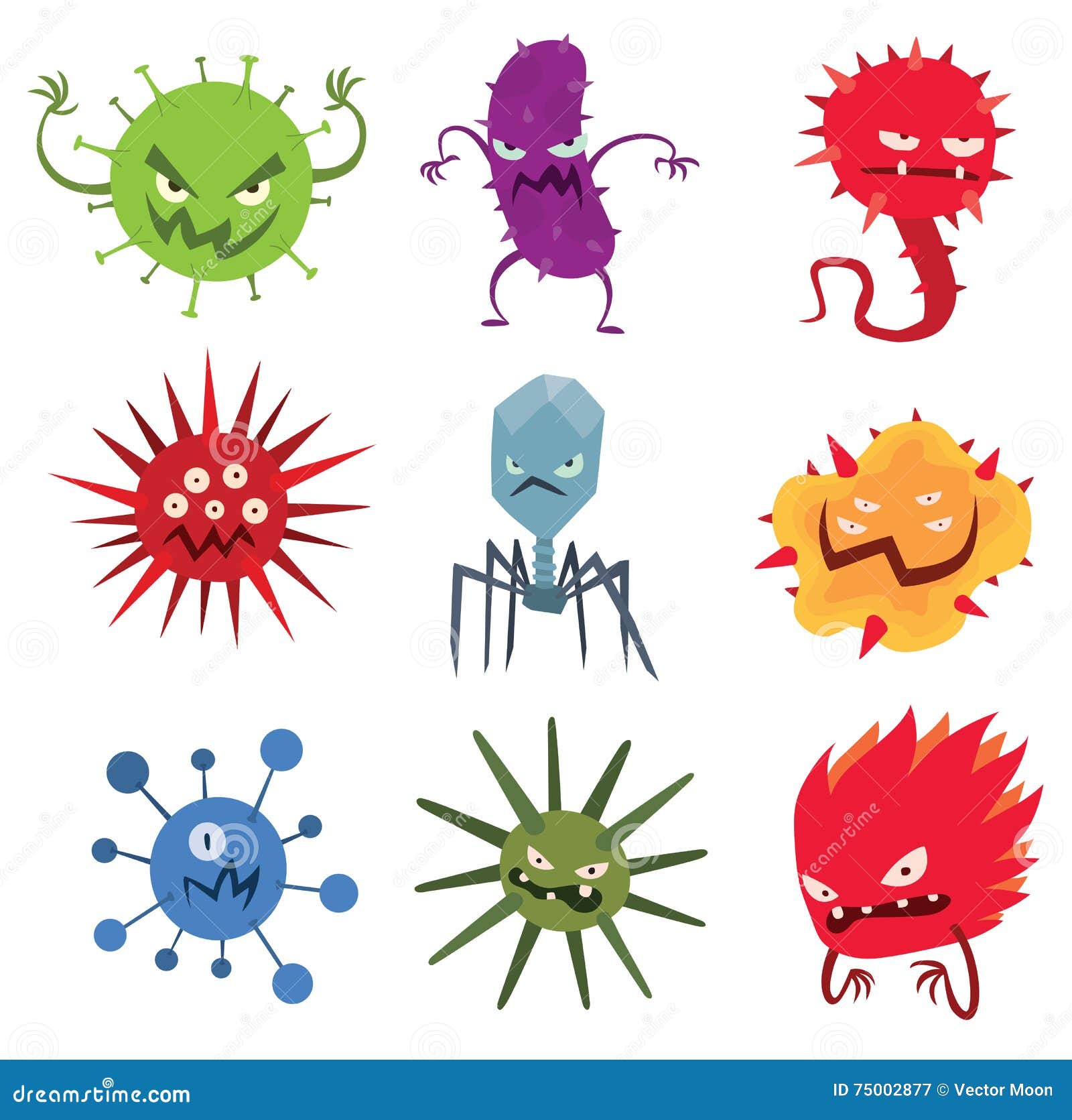 Cartoon Viruses Characters Vector Stock Illustrations – 553 Cartoon ...