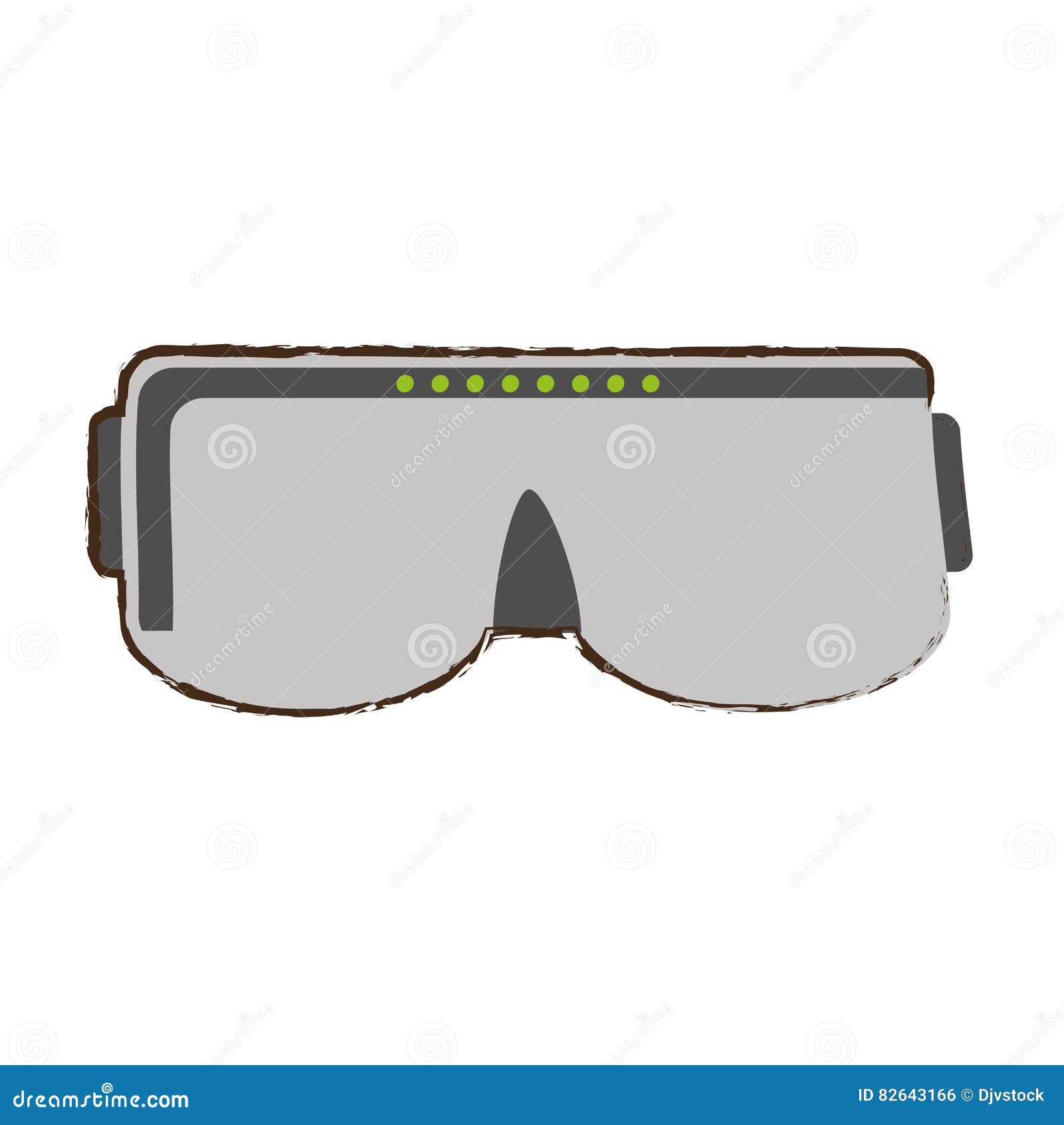 Cartoon Vr Glasses Device Gadget Stock Illustration - Illustration of ...