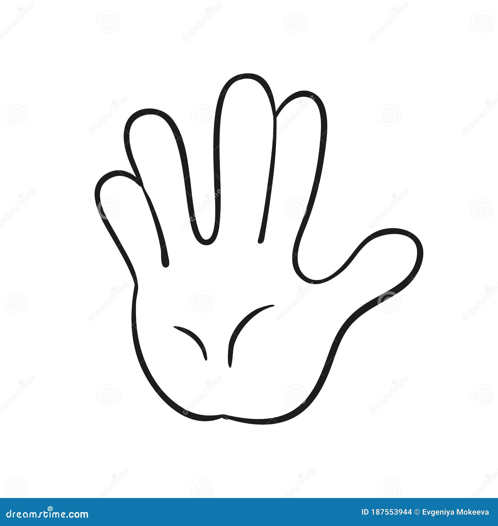 Gesture. Spock Sign. Vulcan Greet. Stylized Hand For Geek Hand Game ...