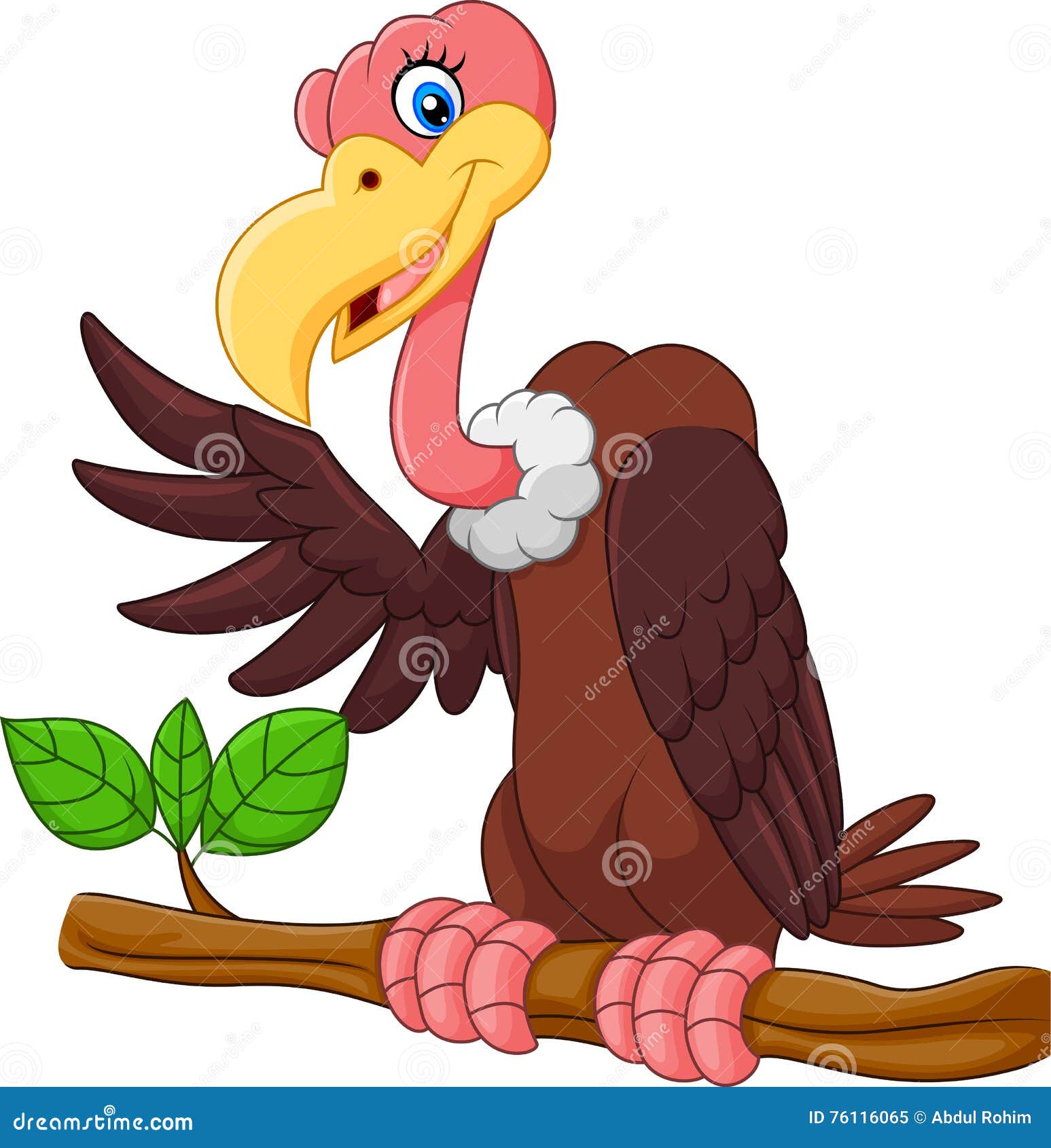 Cartoon Vulture presenting stock vector. Illustration of smile - 76116065