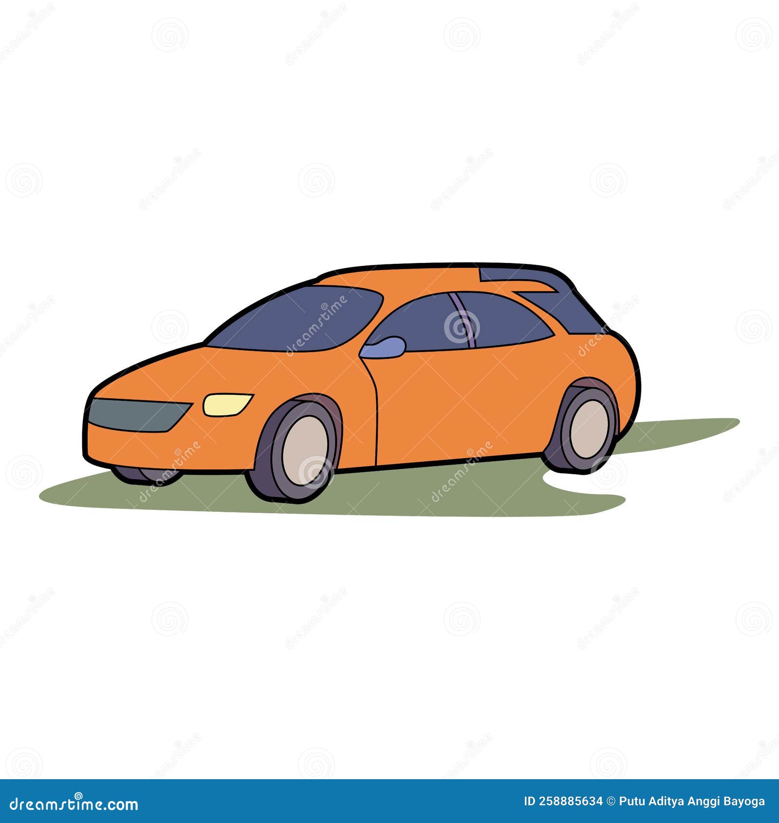 Cartoon wagon car stock vector. Illustration of icon - 258885634