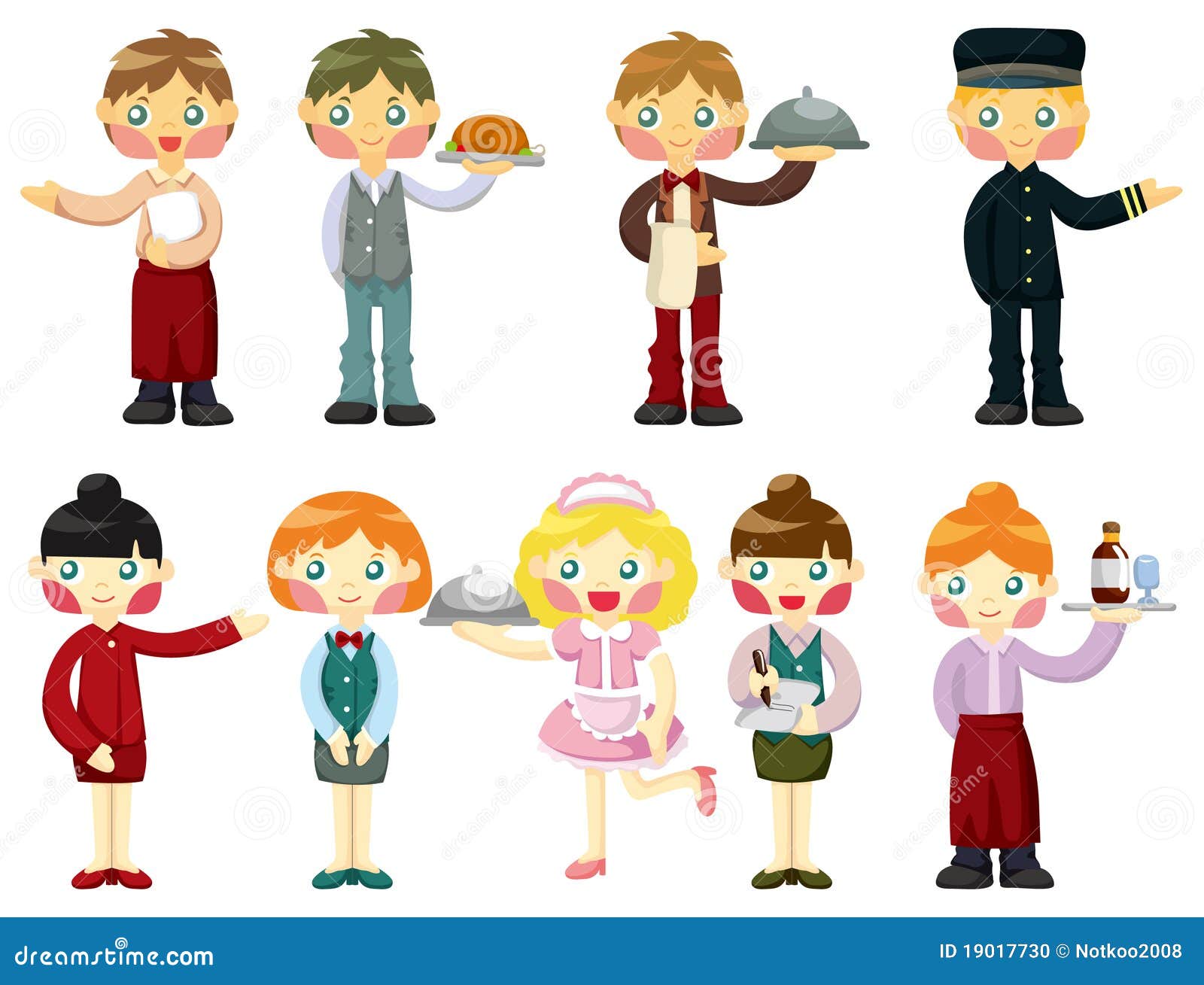 Cartoon Waiter and Waitress Icon Stock Vector - Illustration of icon ... Cartoon Waiter and Waitress Icon Stock Vector - Illustration of icon ...