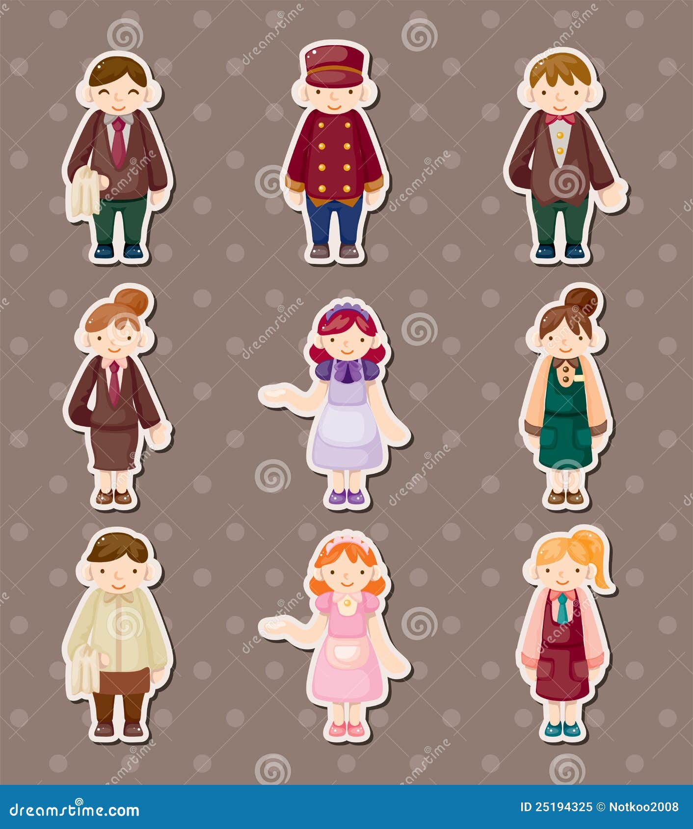 Cartoon Waiter Take An Order Vector Illustration | CartoonDealer.com ...