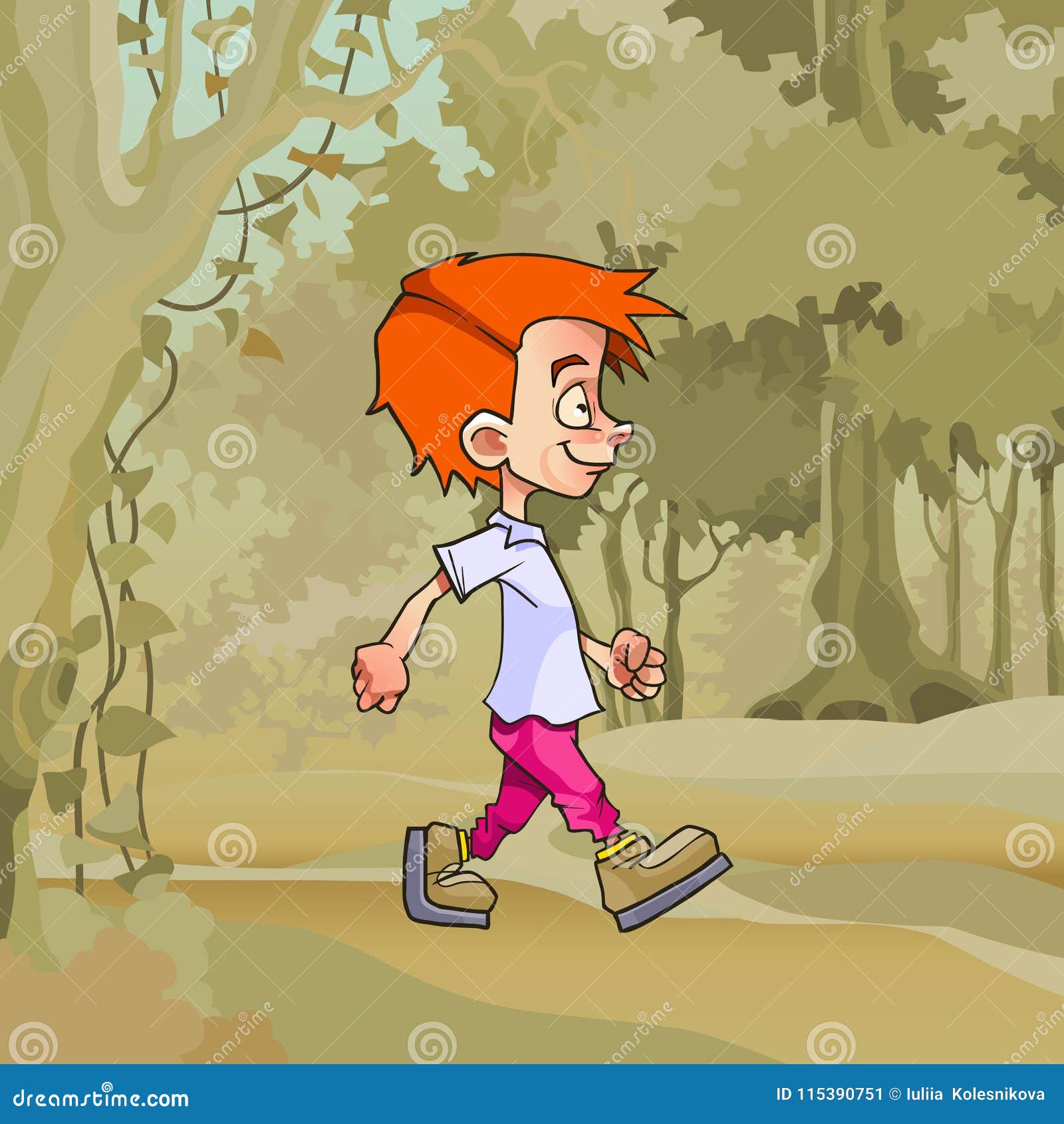 Red Side Walk Stock Illustrations – 282 Red Side Walk Stock ...