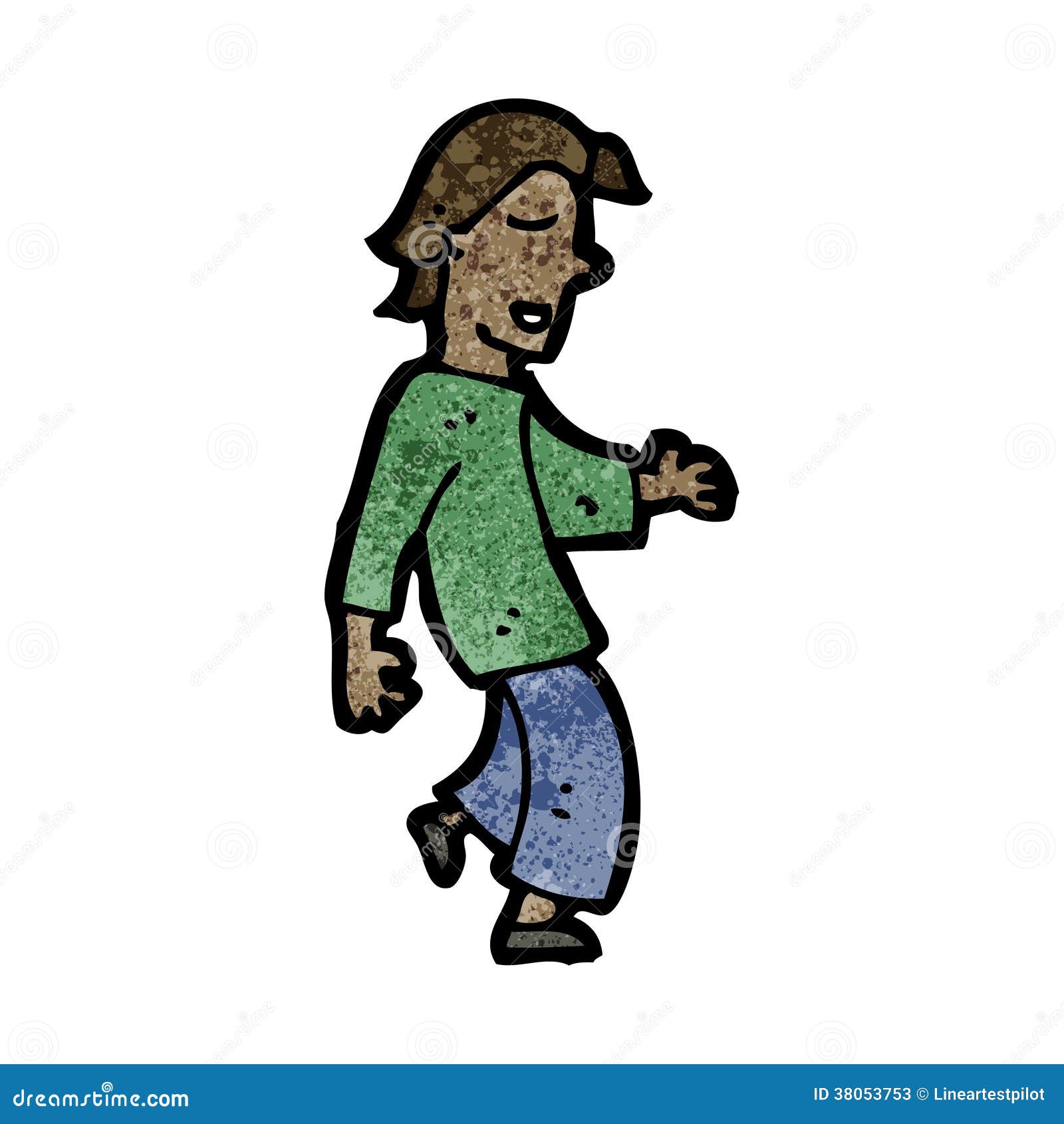 Cartoon walking man stock vector. Illustration of male - 38053753