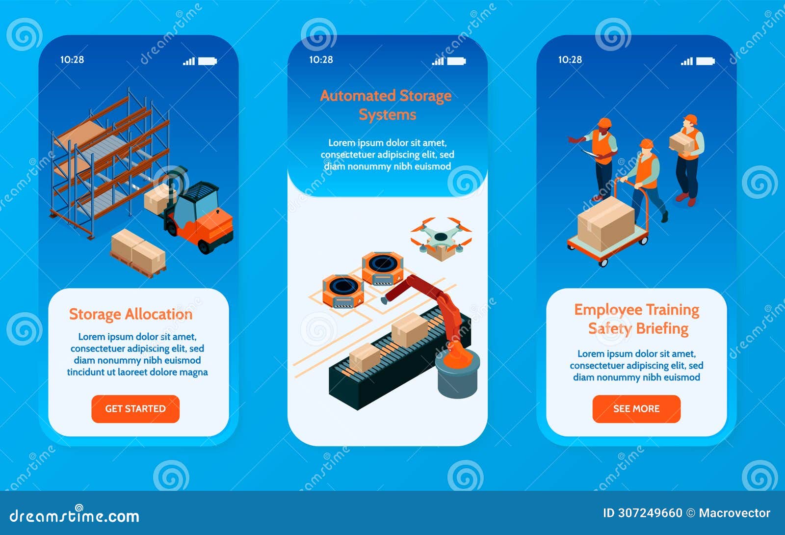 Cartoon Warehouse Flowchart Template Royalty-Free Stock Photography ...