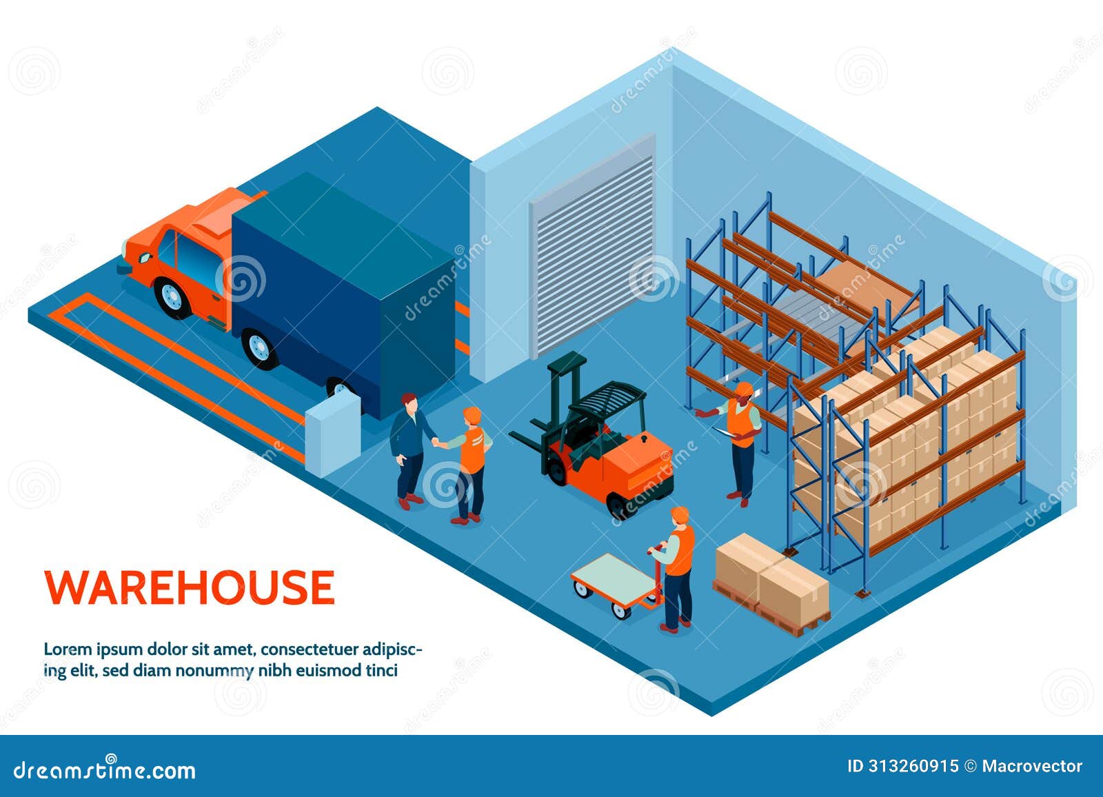 Cartoon Warehouse Flowchart Template Royalty-Free Stock Photography ...