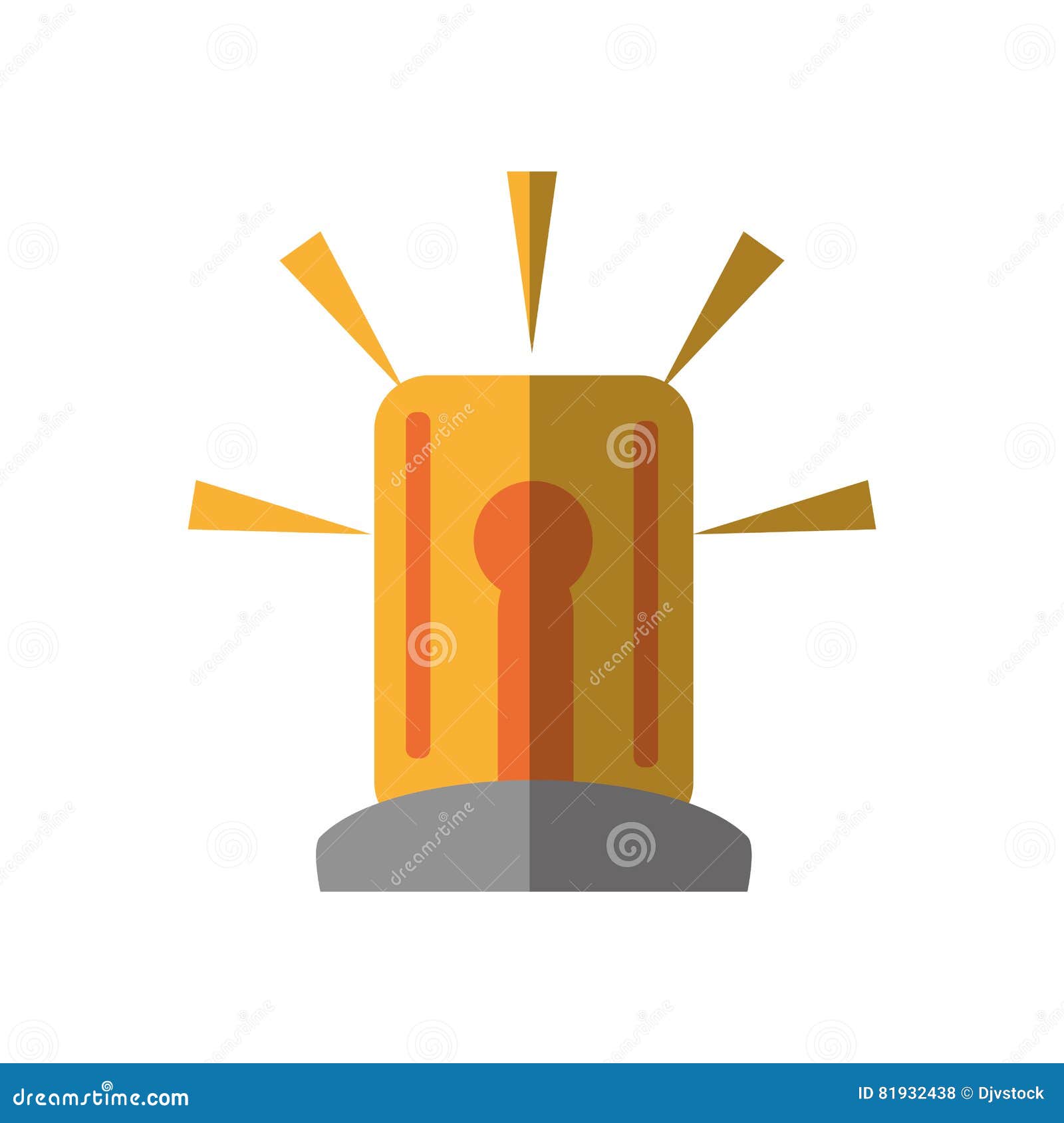 Cartoon Warning Alarm Alert Security System Shadow Stock Vector ...